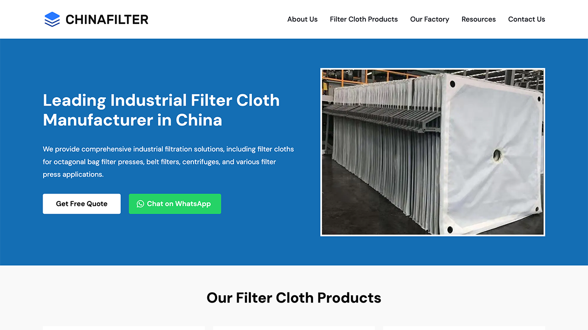 Industrial Filter Cloth Manufacturer - ChinaFilter